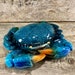 Realistic Blue Crab Polyresin Secret Trinket Jewelry Box With Hinged ...