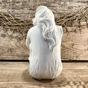 Beach-inspired Sitting Mermaid Figurine Statuette Handcrafted Wood-look ...