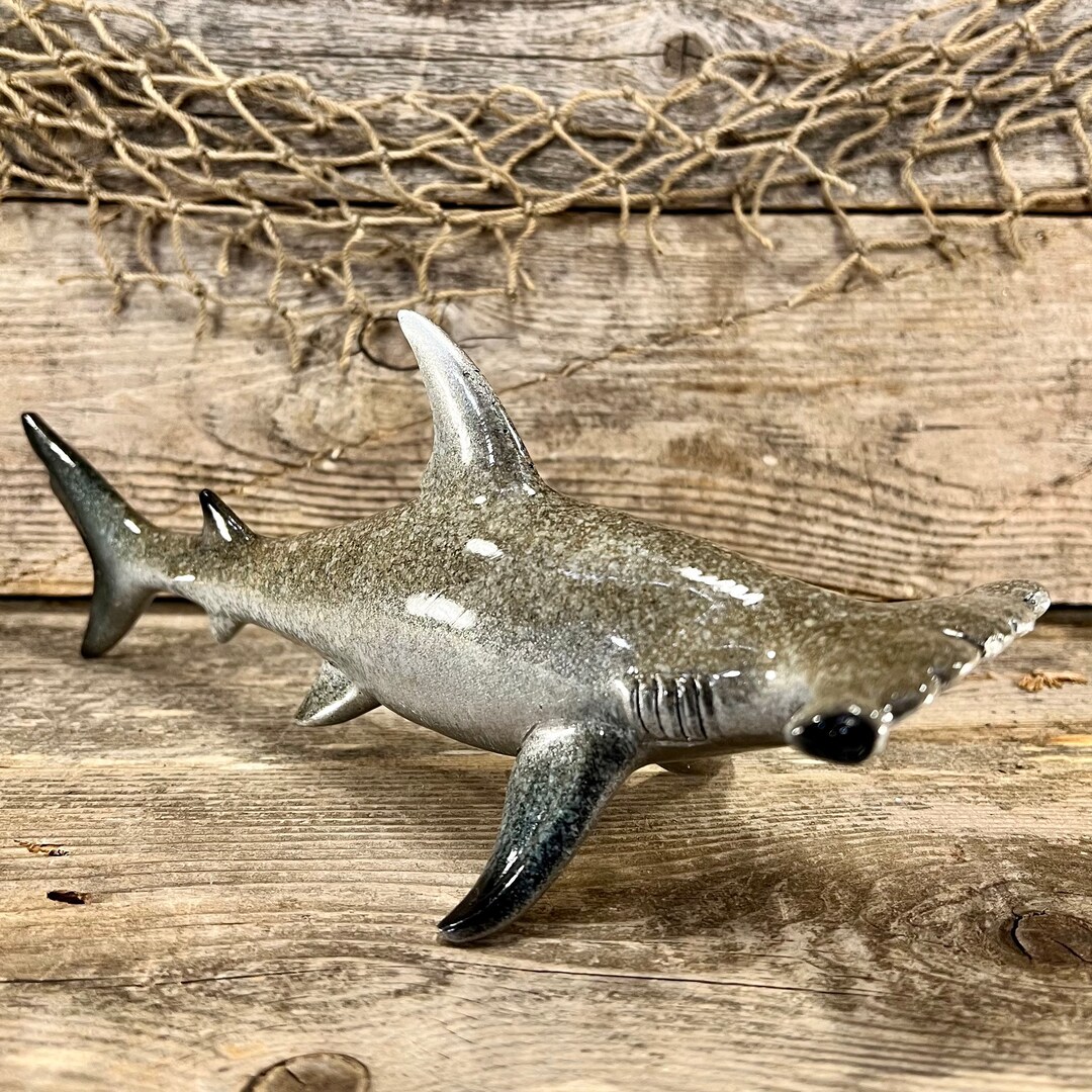 Hammerhead Shark Figurine Polyresin Tabletop Coastal Decor for Ocean ...