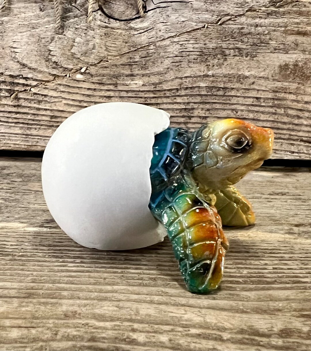 Miniature Polyresin Hatchling Blue Sea Turtle Figurine - Etsy