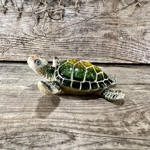 Realistic Polyresin Green Sea Turtle Figurine - Etsy