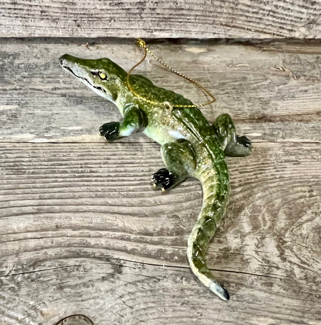 Green Polyresin American Alligator Ornament Figurine - Etsy