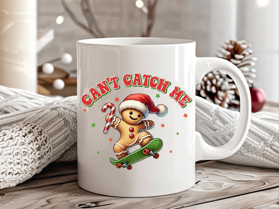 Can't Catch Me | Gingerbread Man Mug | Coffee Mug | Tea/hot Cocoa Mug ...