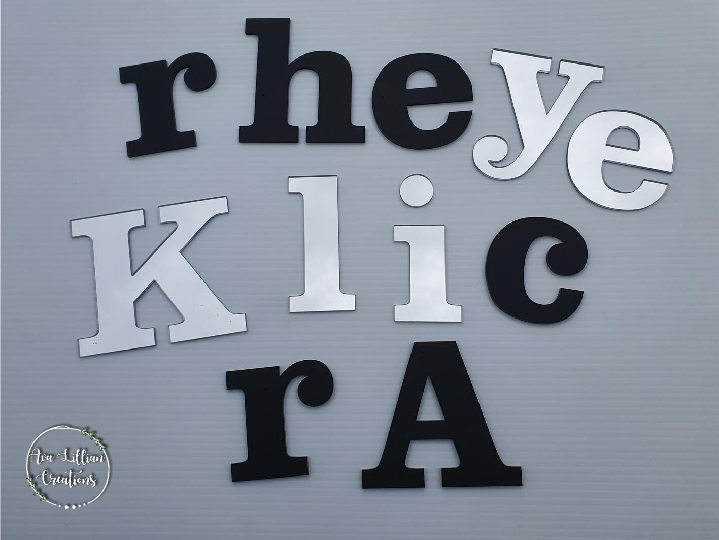 Acrylic and Wooden Letter Cut Outs Name Plaque Name Sign Price | Etsy