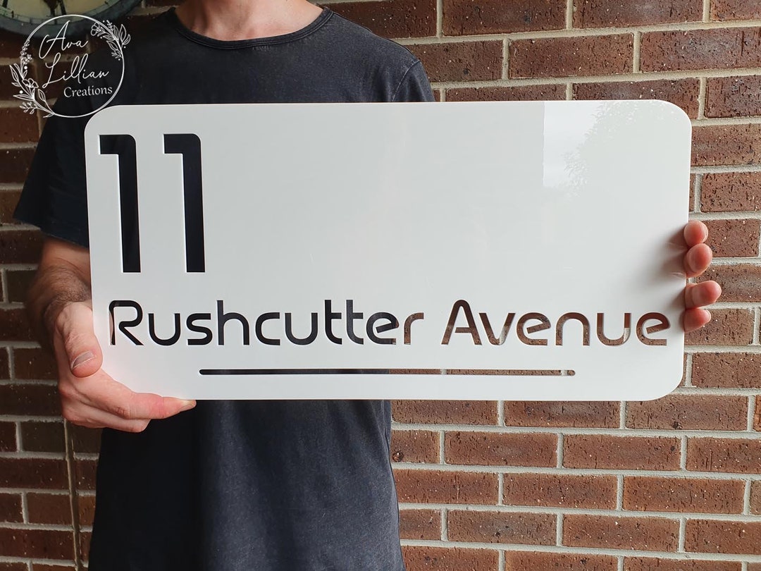 XL Personalised House Sign | House Number | Custom House Sign Plaque ...