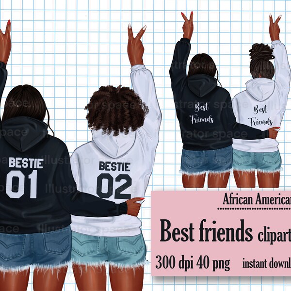Friends Black Clipart - Etsy