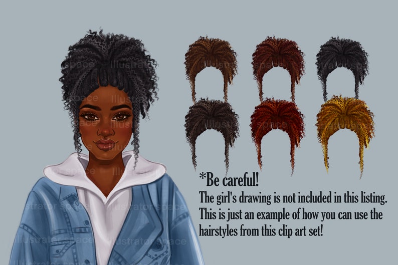 Natural Hair Black Woman Clipart Hair Clipart Natural Hair - Etsy