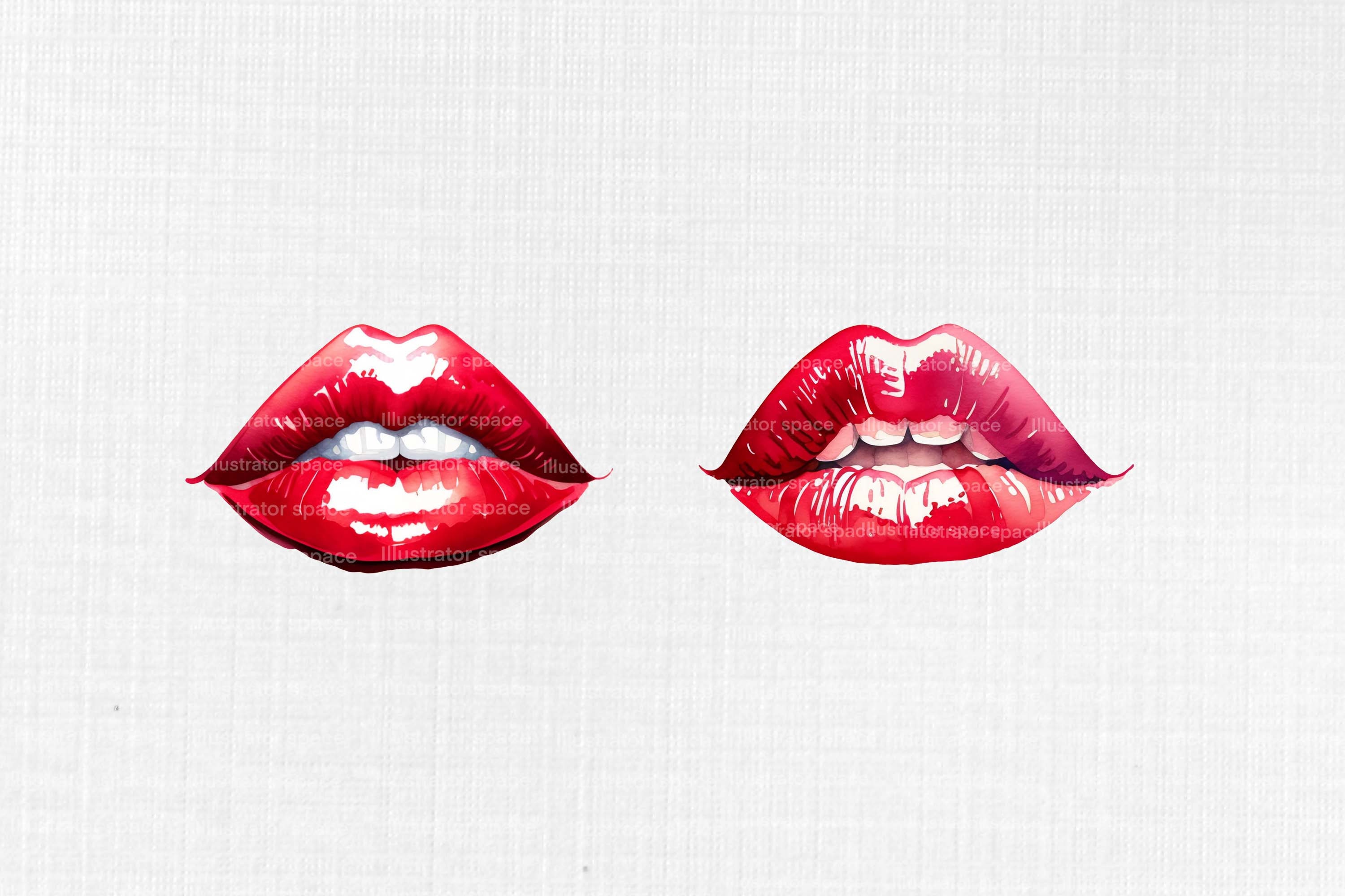 Red Lips Clipart Girly Stickers Transparent Stickers Sassy - Etsy