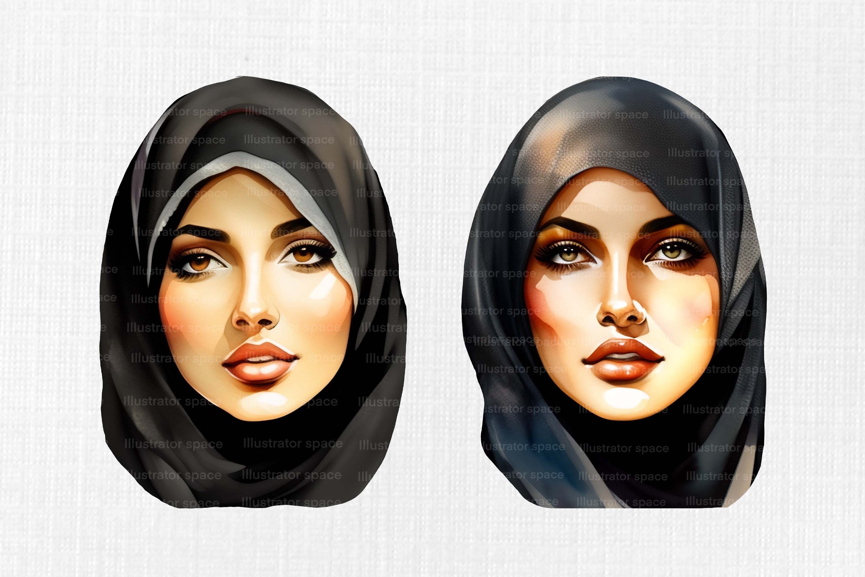 Islamic Woman Clipart Muslim Woman in Niqab Clipart Hijab - Etsy