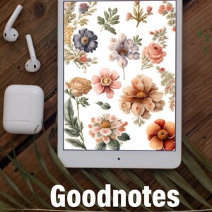 Flowers Goodnotes Stickers Spring Goodnotes iPad Stickers - Etsy