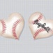 Baseball Png Baseball Heart Png Digital Download Love - Etsy