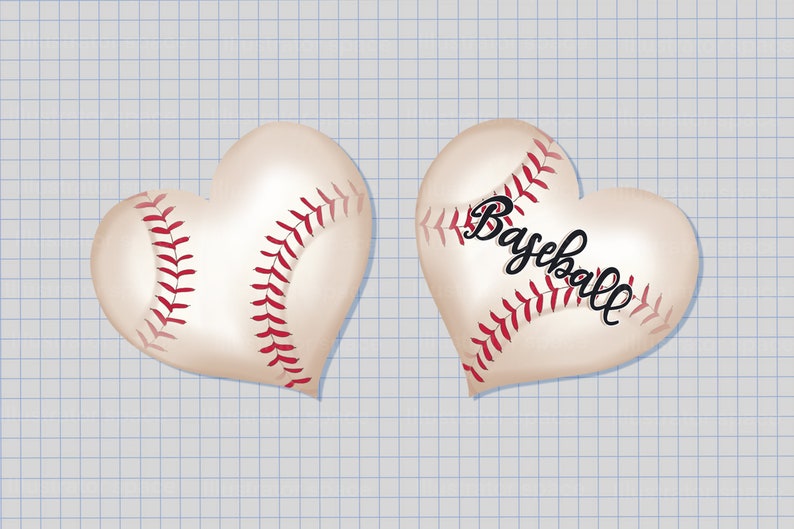 Baseball Png Baseball Heart Png Digital Download Love - Etsy