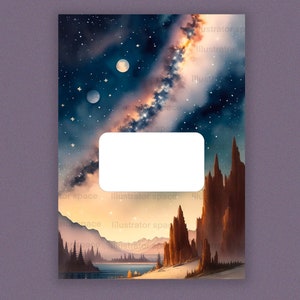 Goodnotes Cover, Universe Digital Book Covers, Outer Space Digital ...
