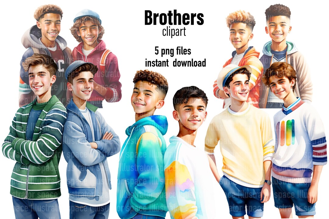 Family Clipart, School Intern Boy, Brothers Clipart, Boys Clipart ...