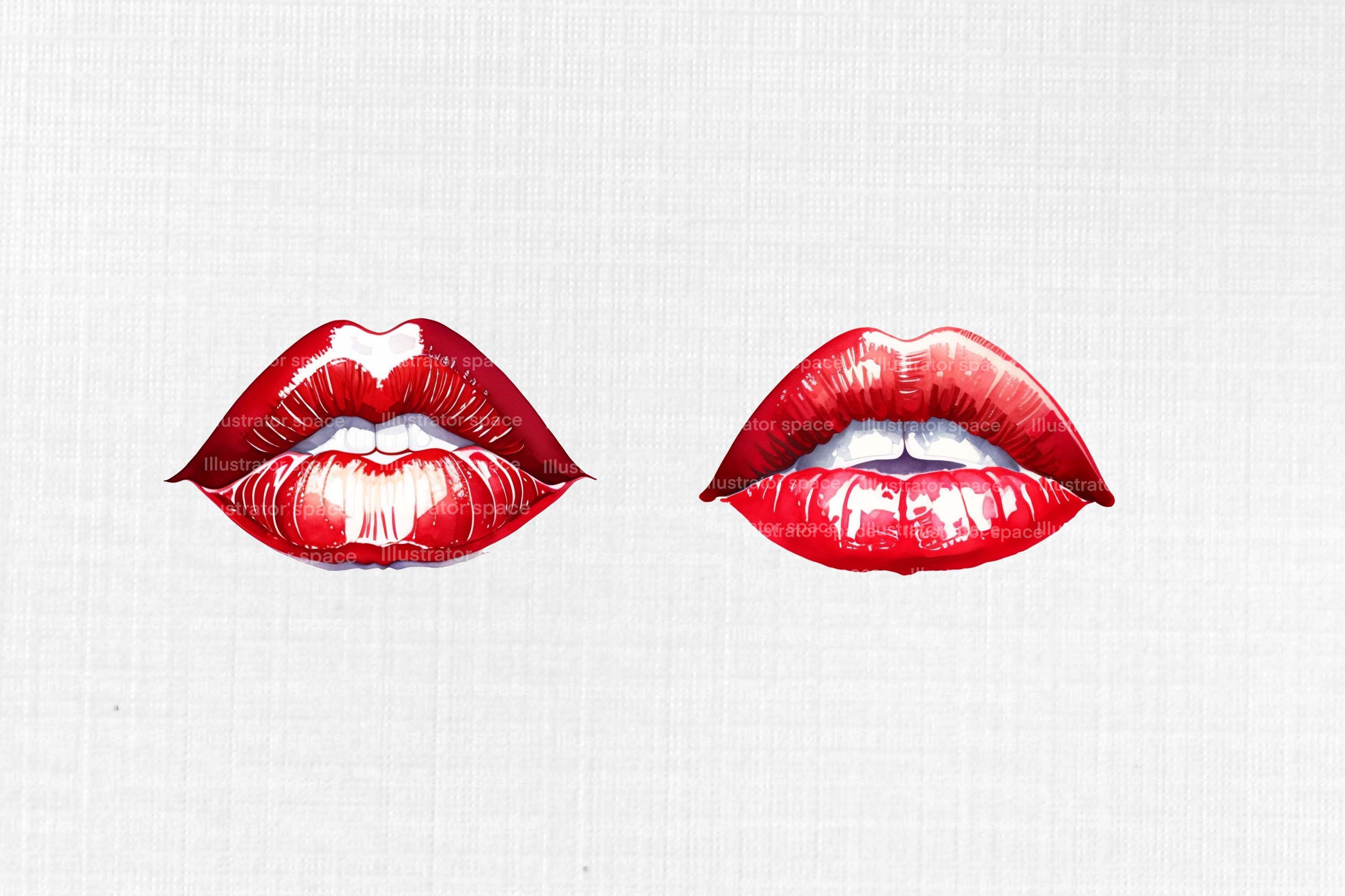 Red Lips Clipart Girly Stickers Transparent Stickers Sassy - Etsy