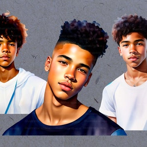 Mixed-race Teenage Boys Clipart, Family Clipart, Teenager Clipart ...
