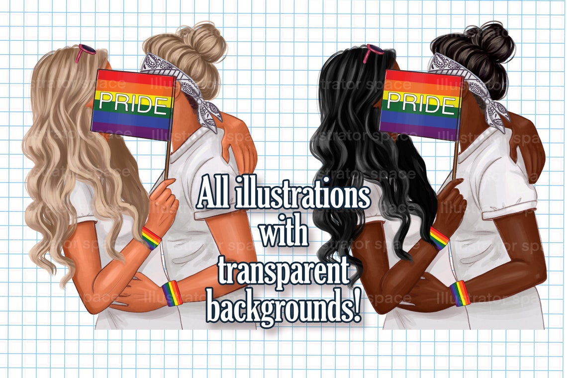 LGBT Pride Clipart LGBT Clip Art Lesbian Clipart Pride Png - Etsy