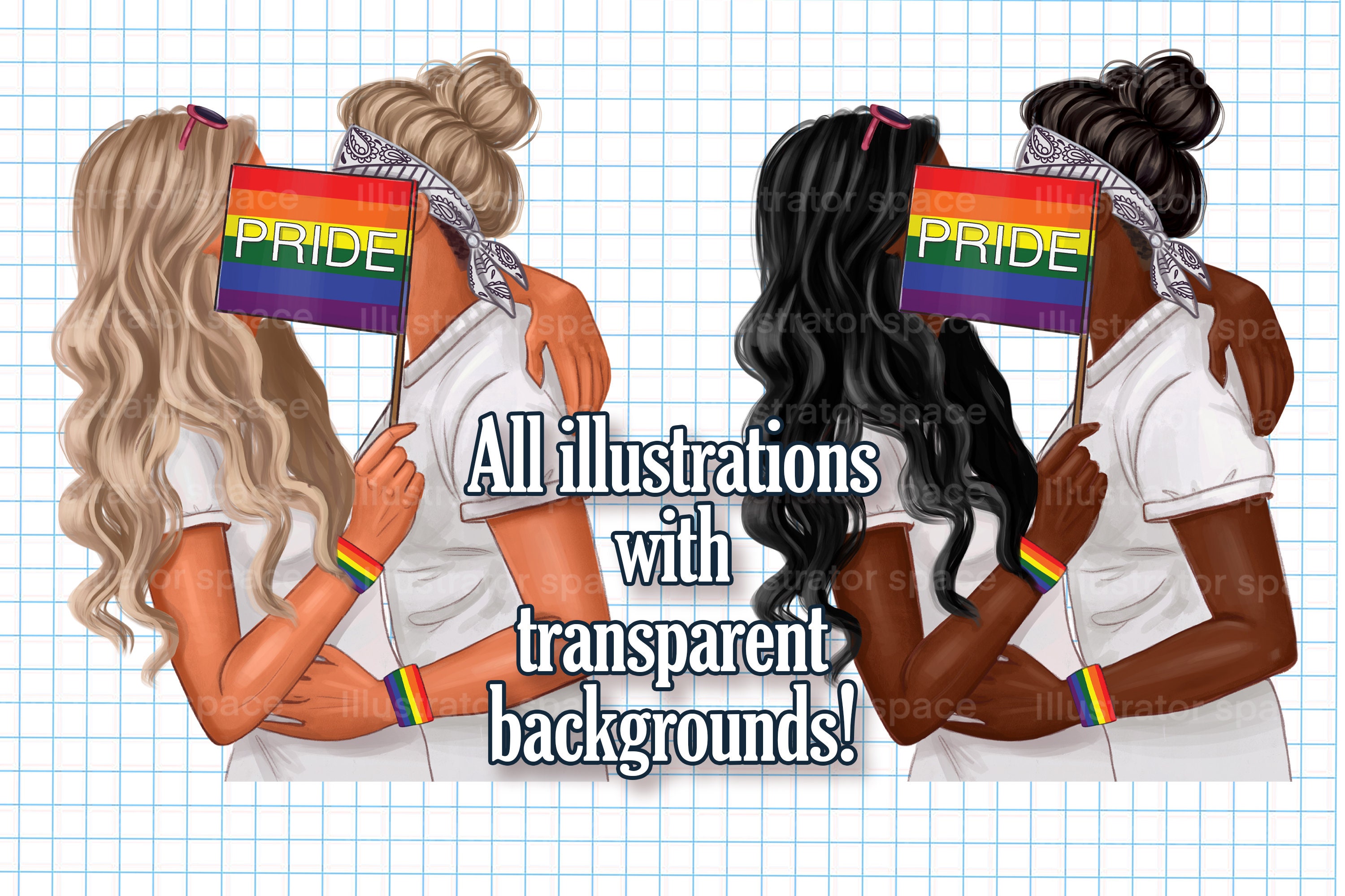 LGBT Pride clipart LGBT clip art lesbian clipart pride png | Etsy