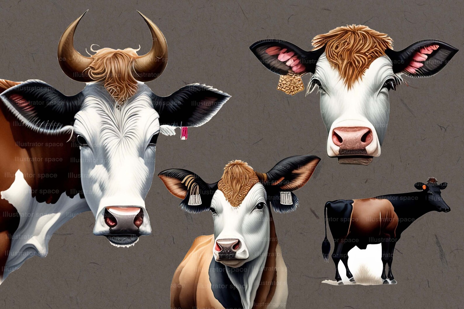 Cow Clipart Farm Animals Clipart Cow PNG Farm Animals Png - Etsy