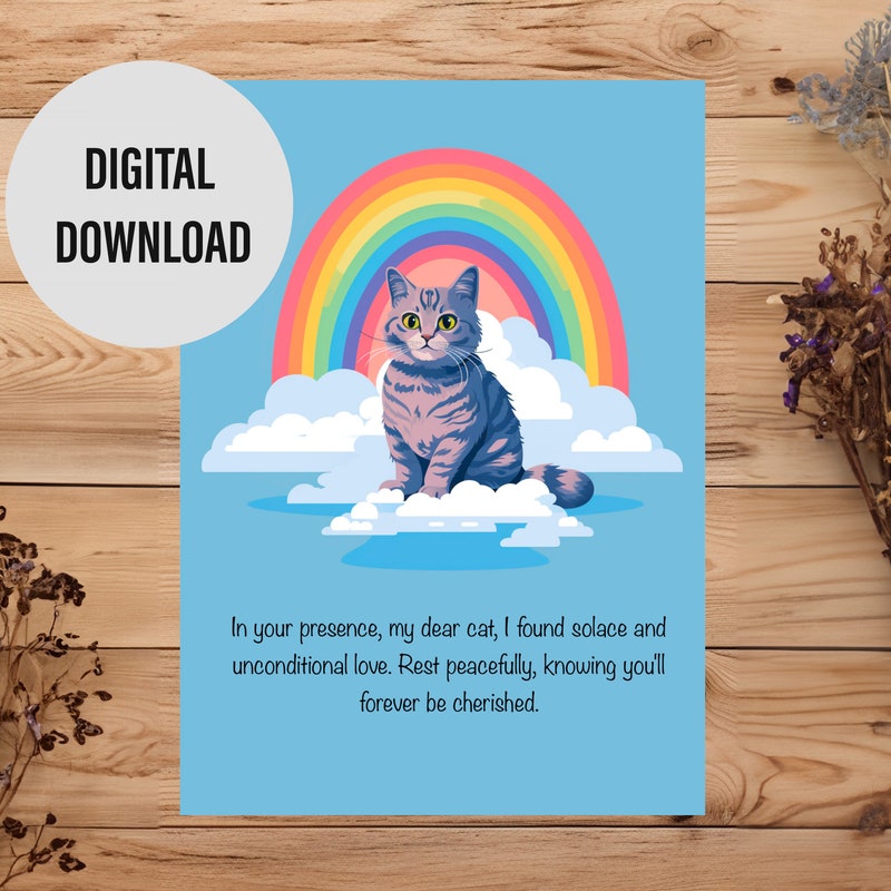 Rainbow Bridge Card - Etsy