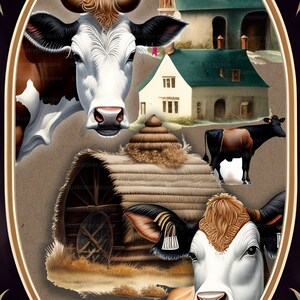 Cow Clipart, Farm Animals Clipart, Cow PNG, Farm Animals Png, Cute Cow ...