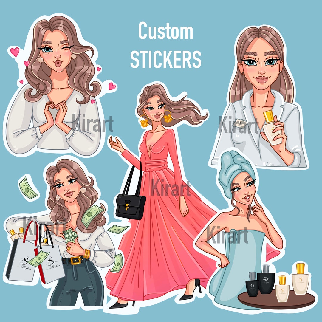 Custom Sticker From Photo, Cartoon Character, Custom Illustration From ...
