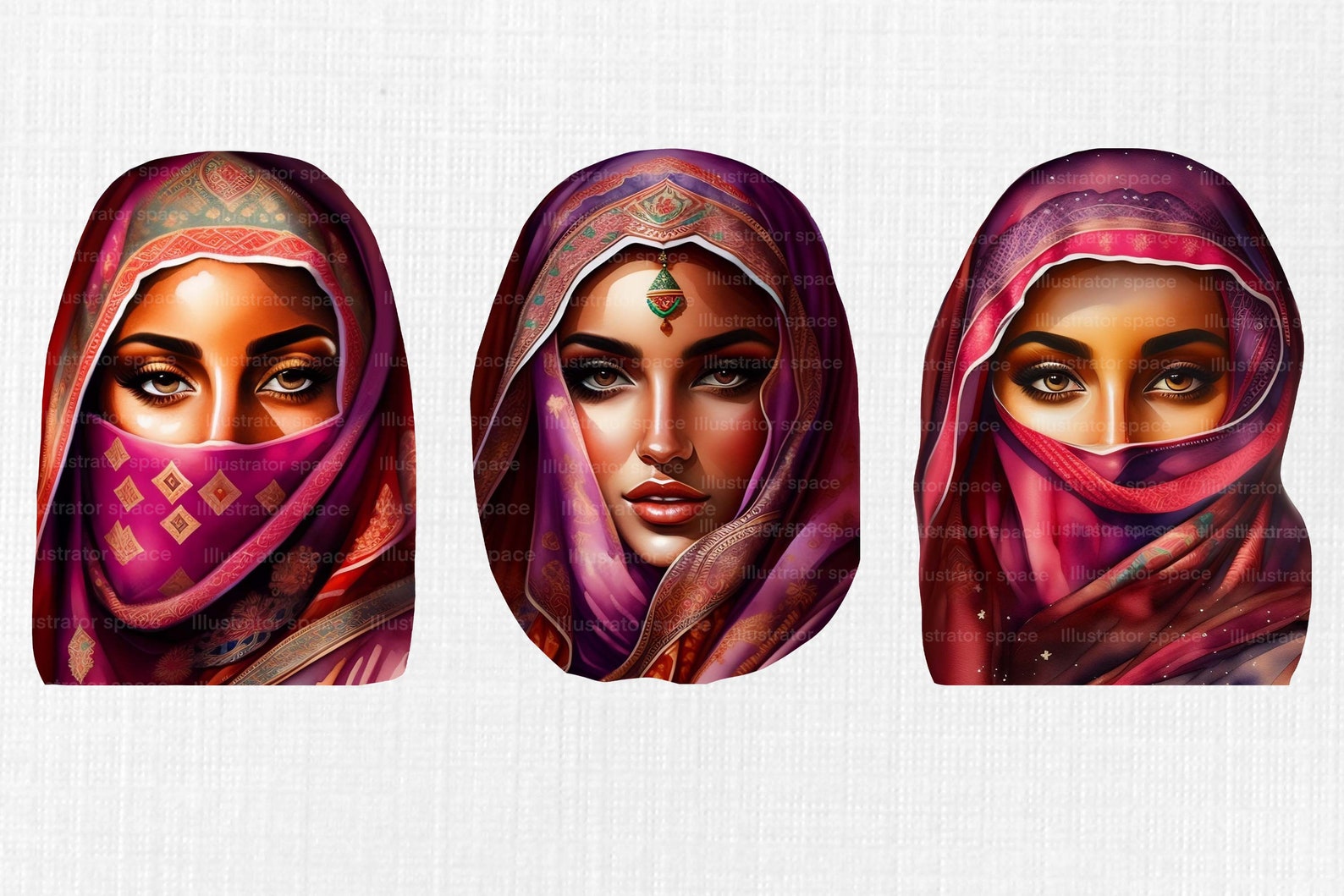 Arabic Art Muslim Wall Art Arabic Wall Art Arab Woman - Etsy