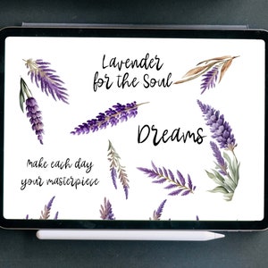 Lavender Goodnotes Stickers, Spring Good Notes, Digital Sticker Pack ...