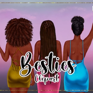 African American Best Friends Clipart Black Girl Clipart - Etsy