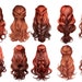 Hair Clipart Character Hair Clipart 60 Unique Hairstyle - Etsy