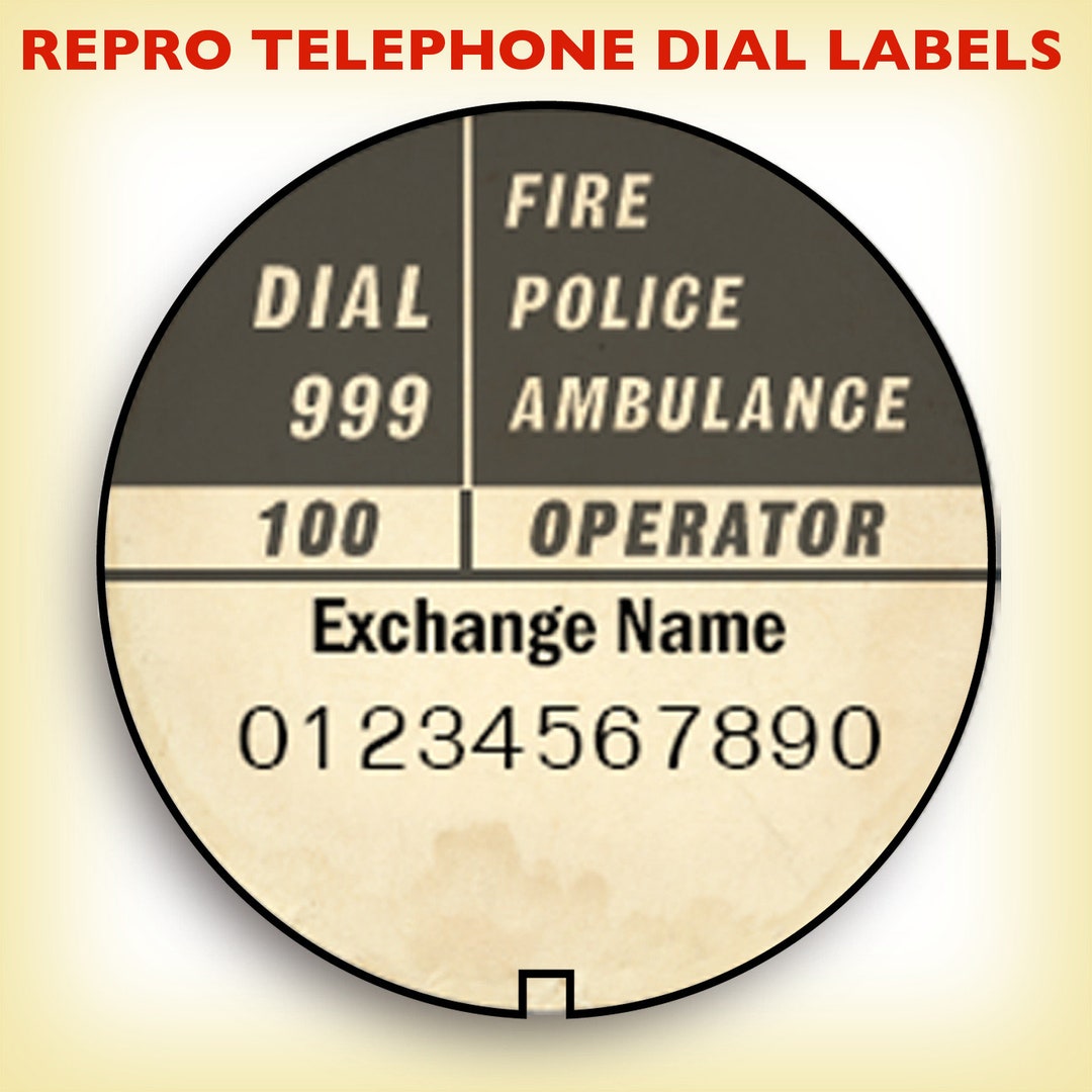 1970s Telephone Dial Number Label Instant PDF Editable - Etsy