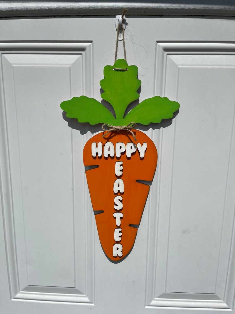 Easter Carrot Door Decor | Carrot Door Hanger | Easter Door Decor ...