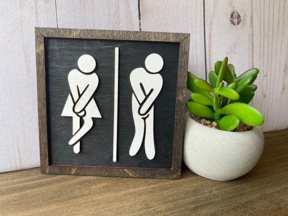 Potty Dance Sign Bathroom Humor Sign Bathroom Decor - Etsy