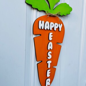 Easter Carrot Door Decor | Carrot Door Hanger | Easter Door Decor ...