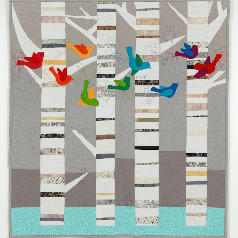 Birch Tree Quilt - Etsy