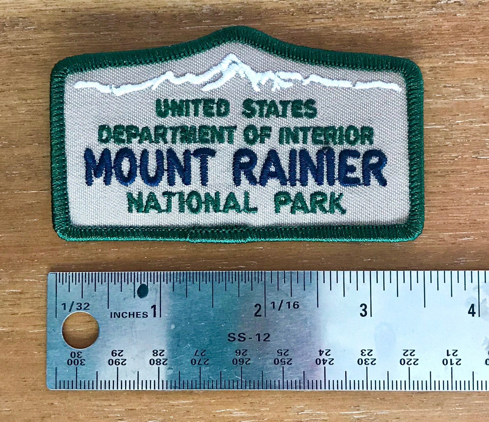 Mount Rainier National park sign iron on patch | Etsy