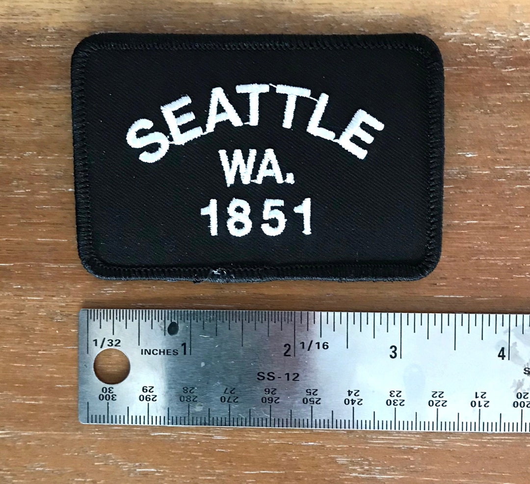Seattle 1851 Patch Seattle Washington Sew on Patch Emerald City Iron on ...