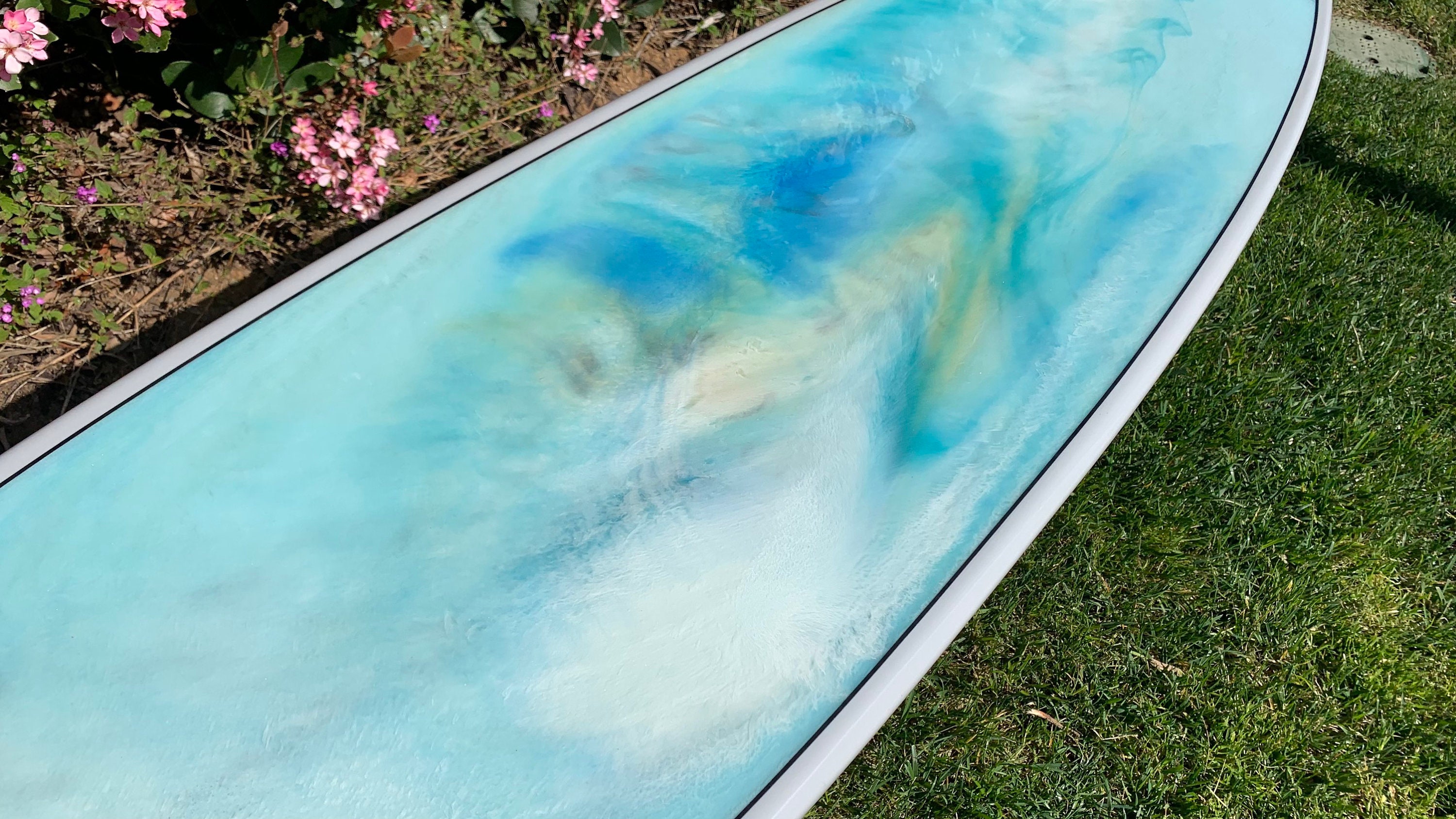 Handmade Abstract Surfboard Coffee Table - Etsy