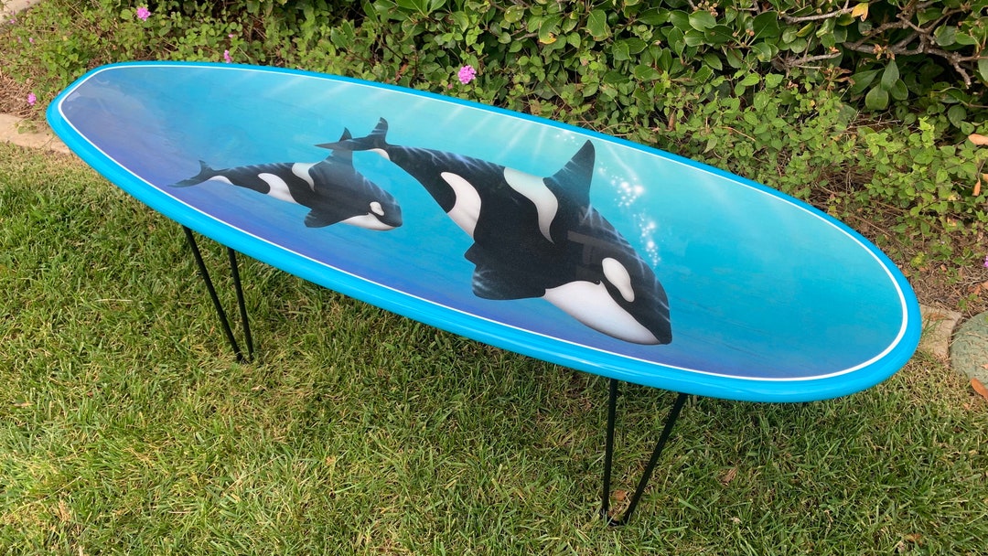 4ft Orca Surfboard Coffee Table - Etsy
