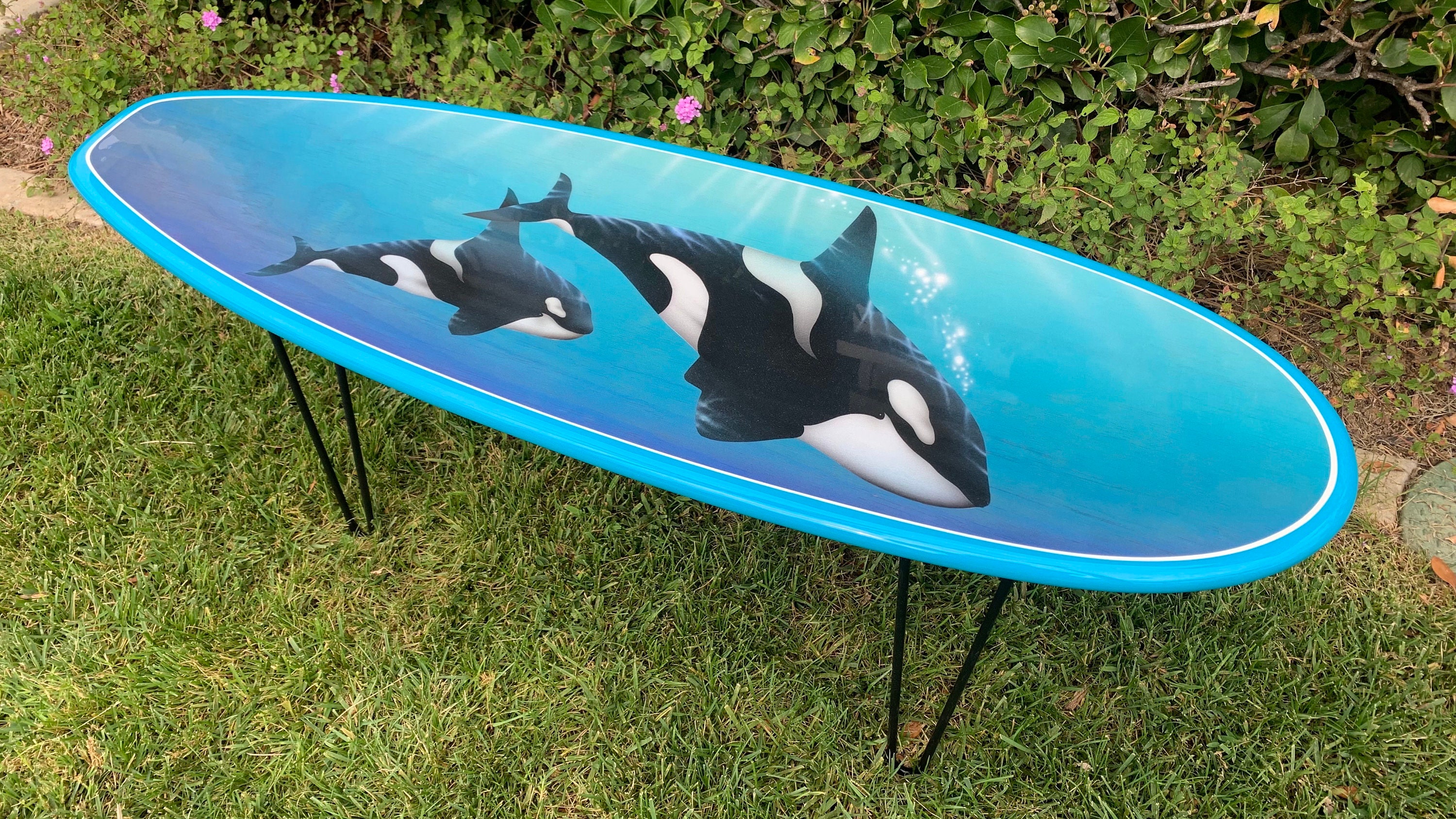 4ft Orca Surfboard Coffee Table - Etsy