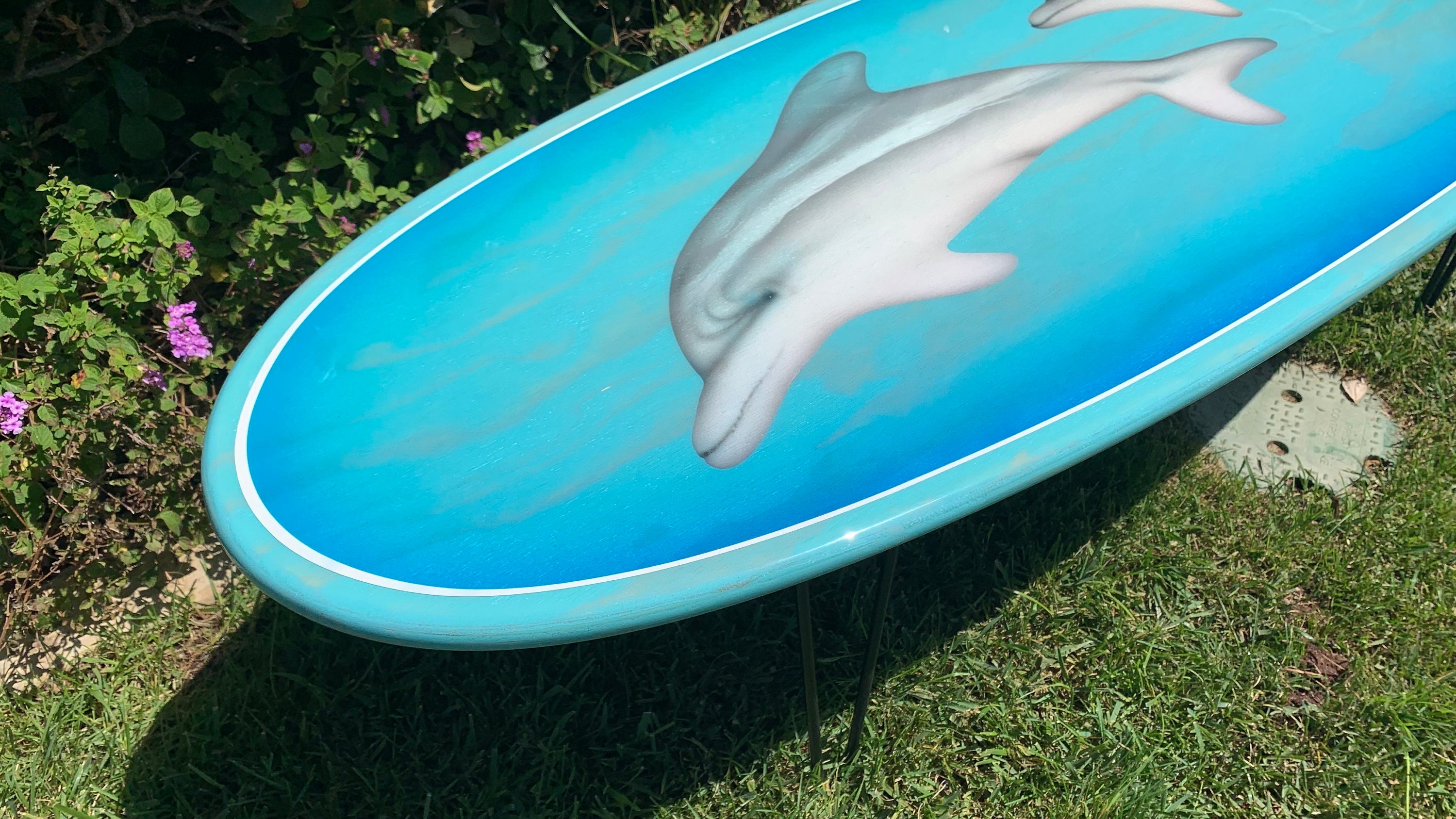 Dolphin Surfboard Coffee Table - Etsy