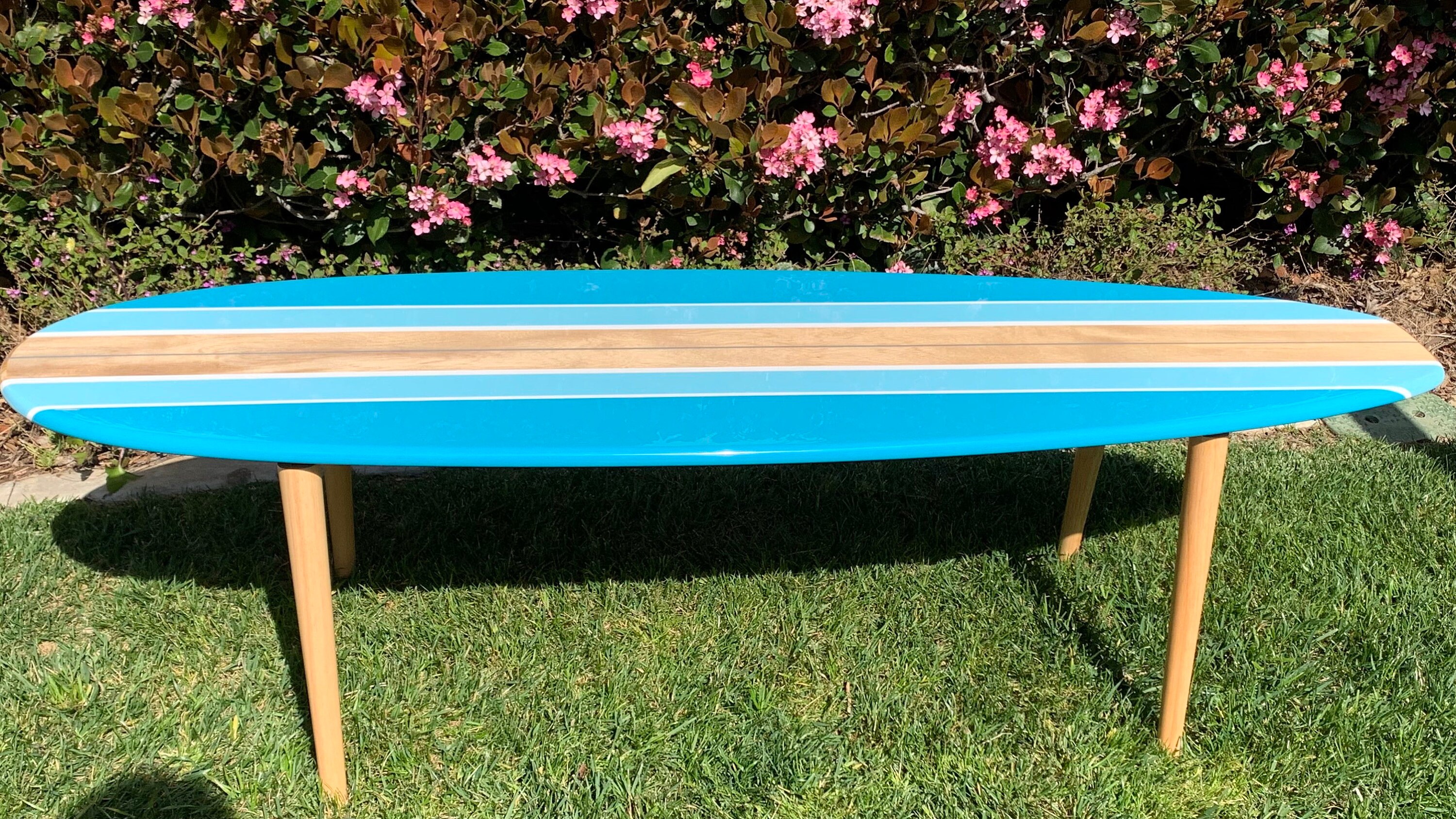 Teal Surfboard Coffee Table - Etsy