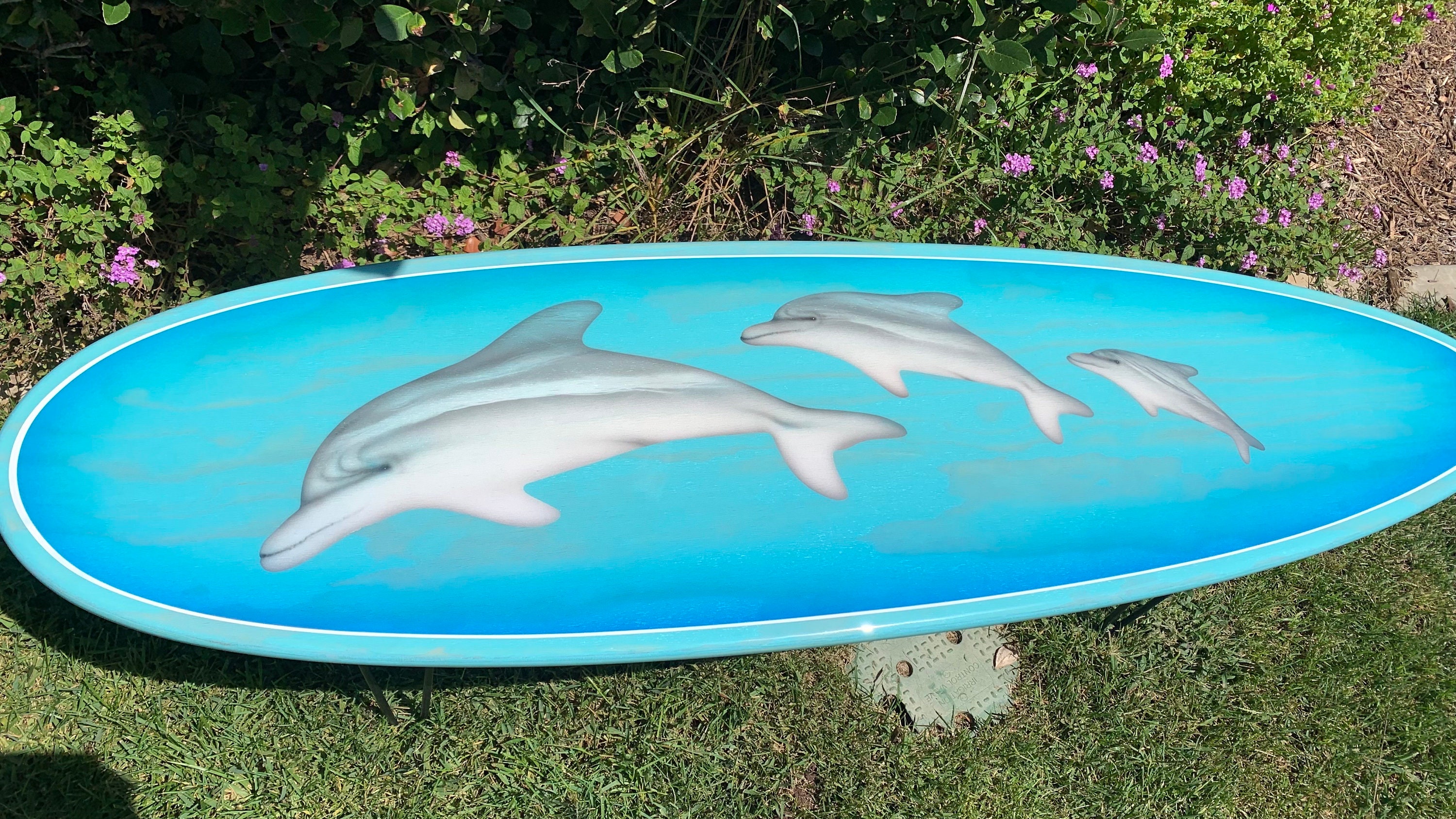 Dolphin Surfboard Coffee Table - Etsy
