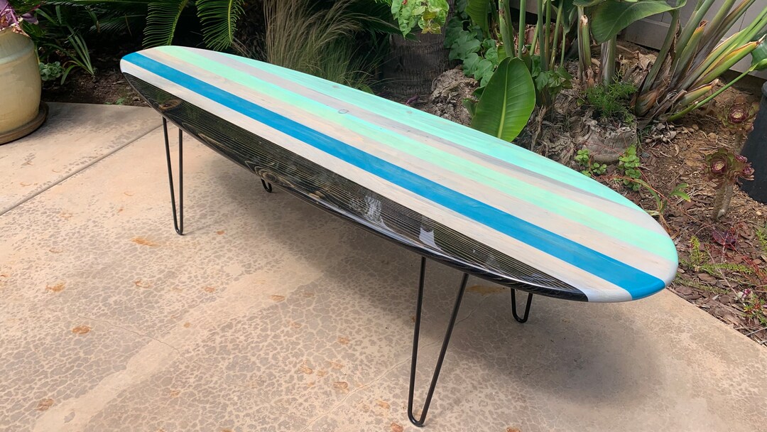 Retro Wood Surfboard Coffee Table - Etsy