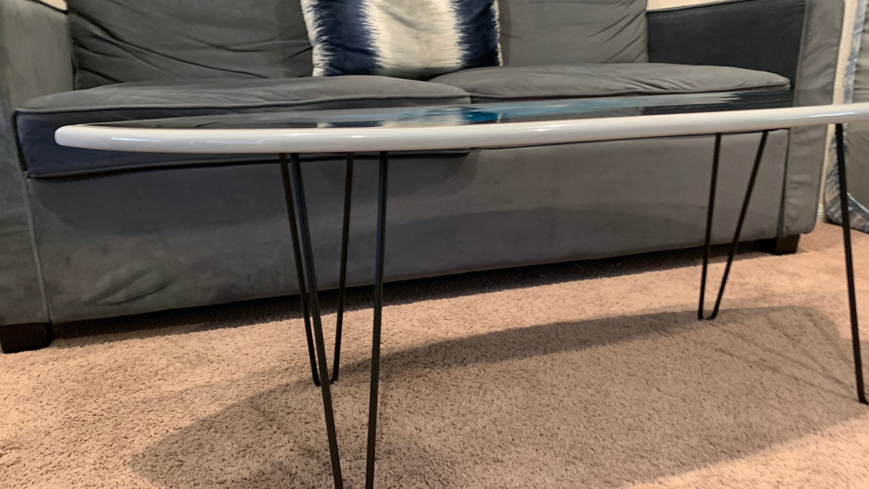 Handmade Fishtail Resin Art Surfboard Coffee Table - Etsy