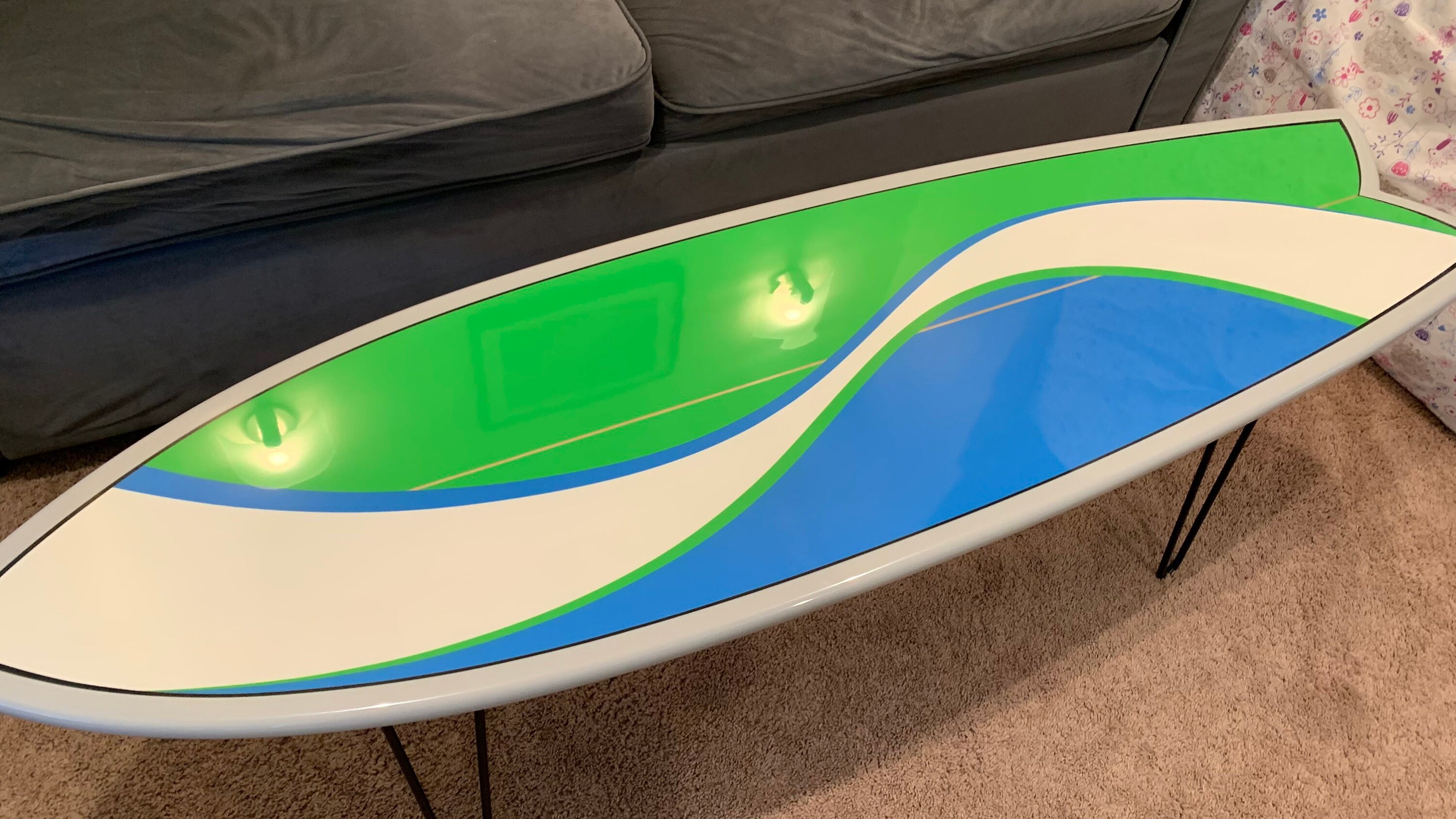 Modern Surfboard Coffee Table - Etsy