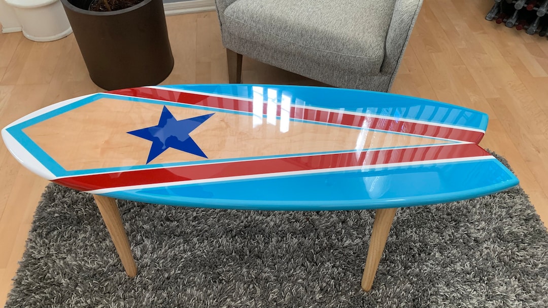 4ft Star Fishtail Surfboard Coffee Table - Etsy