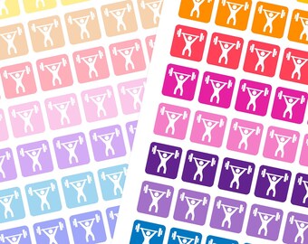 Weight Lifting Stickers - Etsy UK
