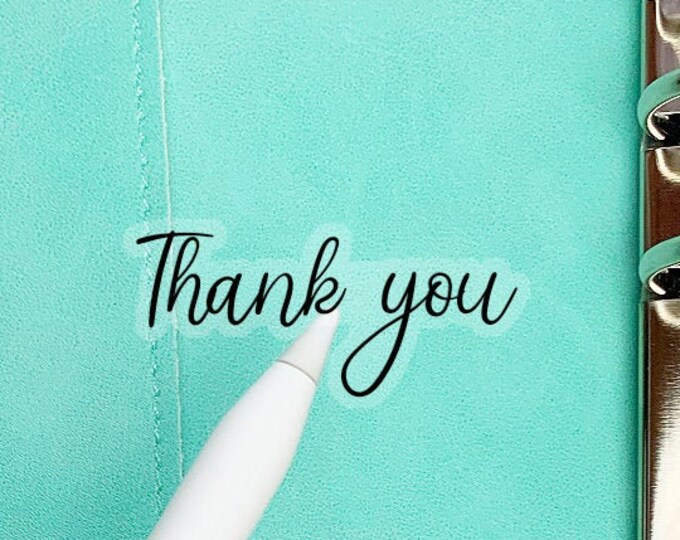 Clear Thank You Stickers, Planner Stickers, Gift Stickers, Gift ...