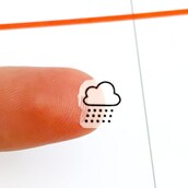 Clear Rain Cloud Stickers Rainy Day Stickers Planner - Etsy